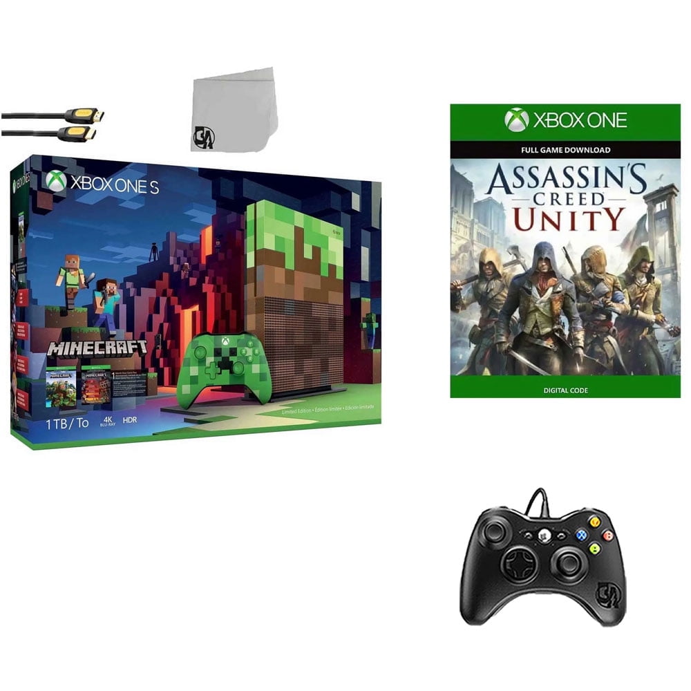 Pre-Owned Microsoft 23C-00001 Xbox One S Minecraft Limited Edition 1TB ...