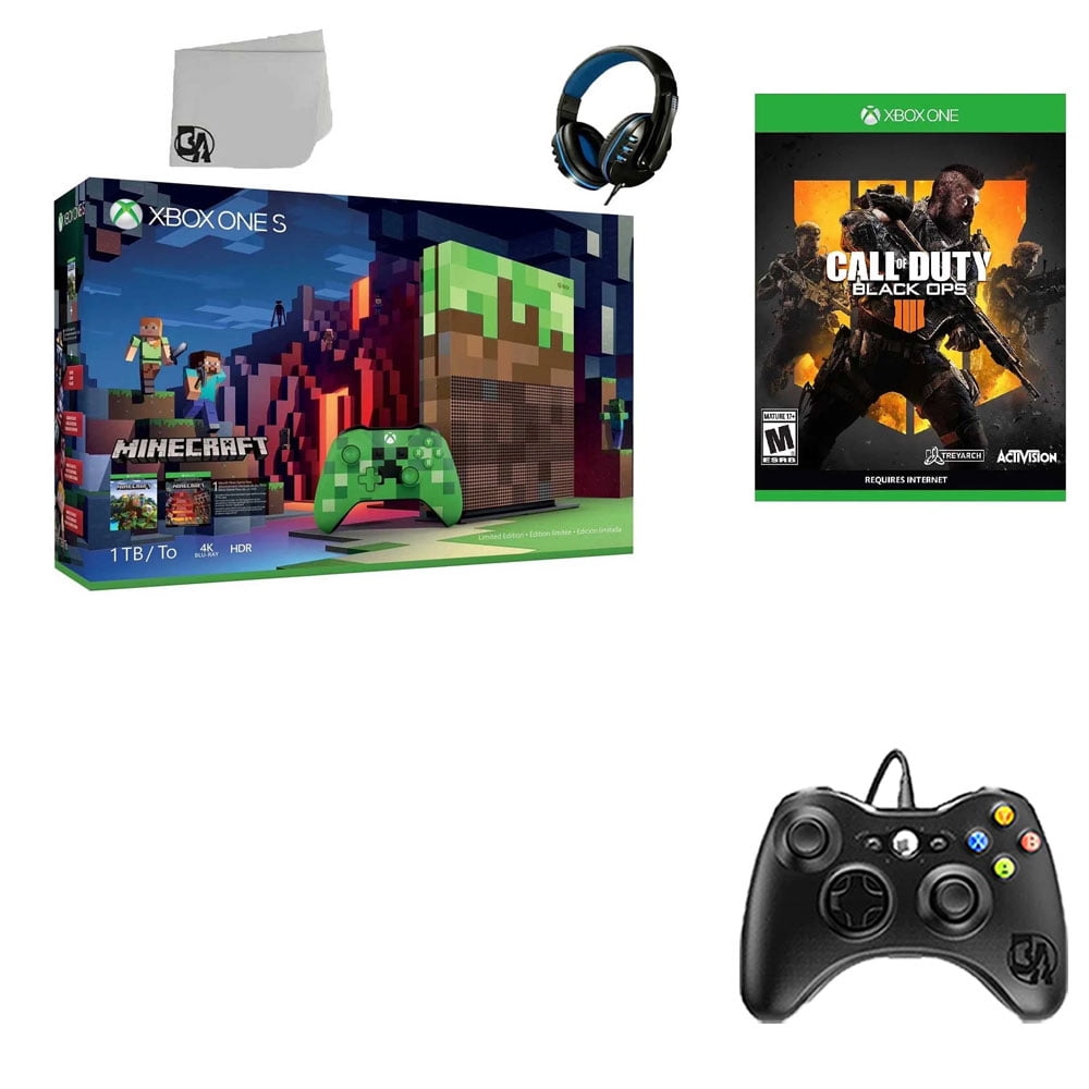 Restored Microsoft 23C-00001 Xbox One S Minecraft Limited Edition 1TB ...