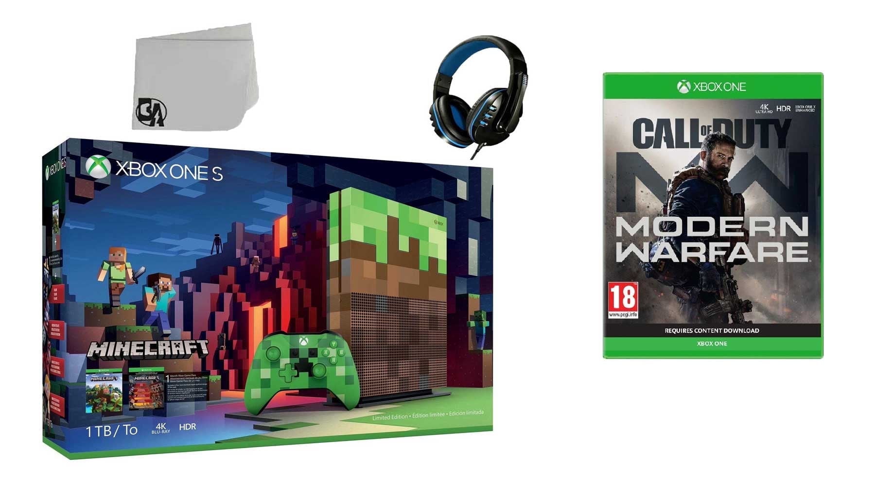 Pre-Owned Microsoft 23C-00001 Xbox One S Minecraft Limited Edition 1TB ...