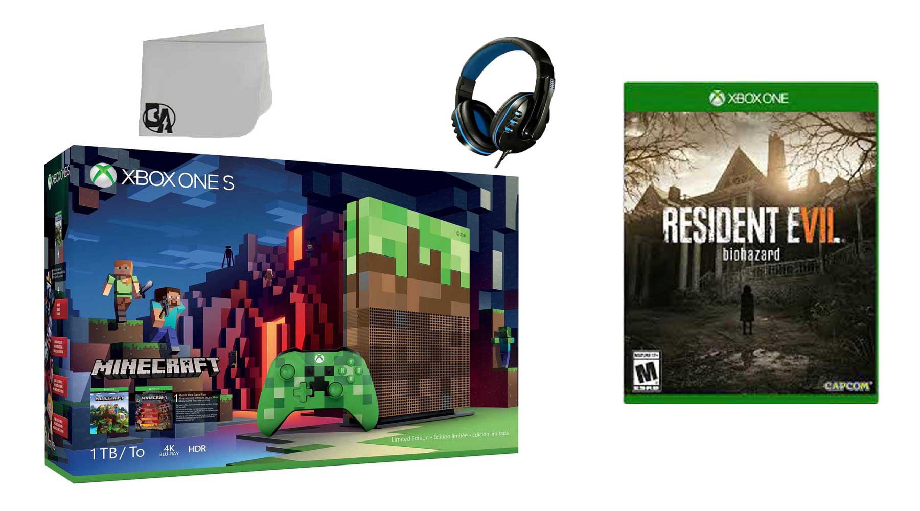 Pre-Owned Microsoft 23C-00001 Xbox One S Minecraft Limited Edition 1TB ...