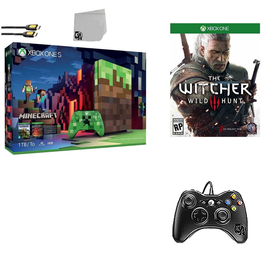 Restored Microsoft 23C-00001 Xbox One S Minecraft Limited Edition 1TB ...