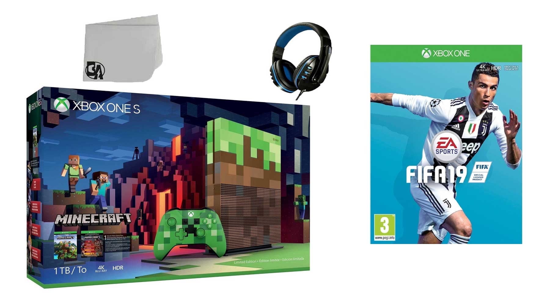 Pre-Owned Microsoft 23C-00001 Xbox One S Minecraft Limited Edition 1TB ...