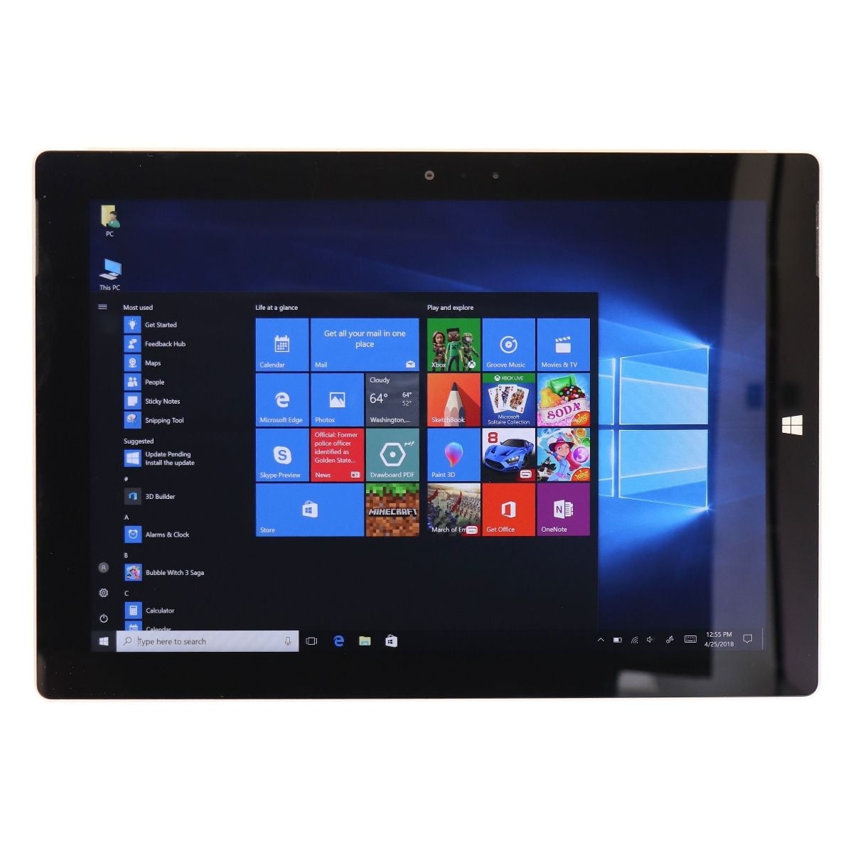 Pre-Owned Microsoft Surface 3 (1657) 10.8 (Wi-Fi + LTE) Intel Atom Tablet - 64GB SSD/2GB ...