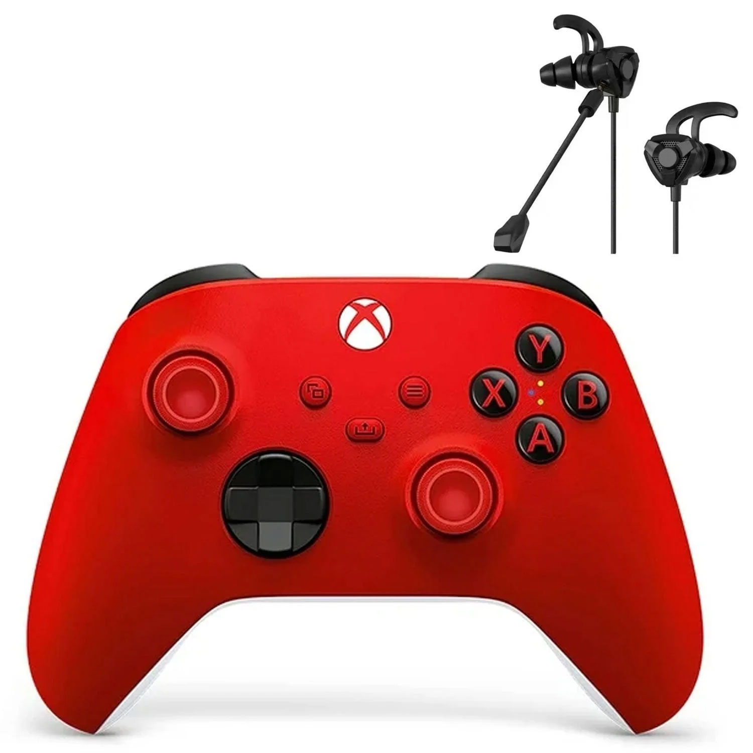 Restored Microsoft Wireless Pulse Red Xbox Controller Bundle With ...