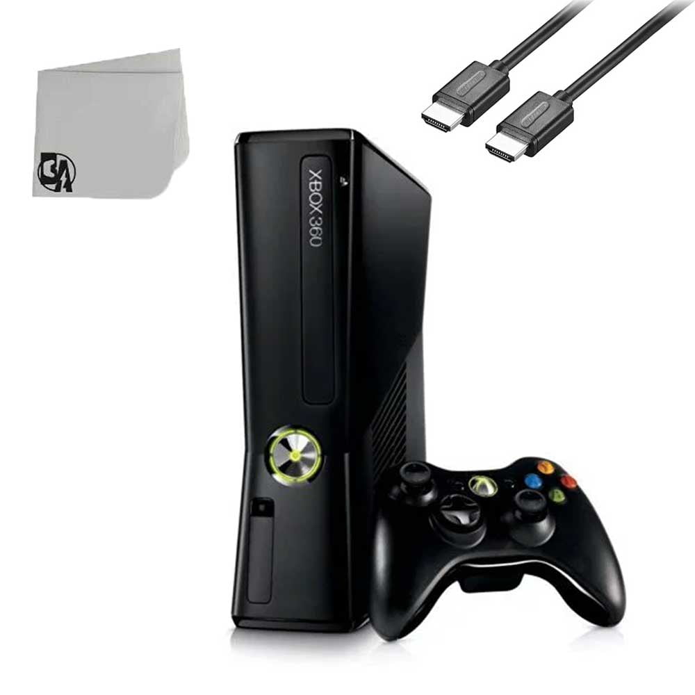 Restored Microsoft Xbox 360 4GB Video Game Console Black With HDMI ...