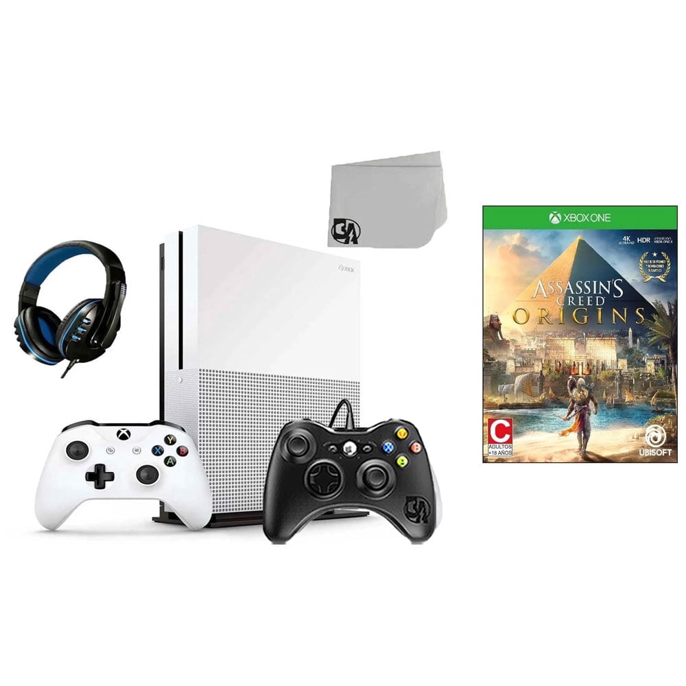 Restored Microsoft Xbox One S 500GB Gaming Console White 2 Controller ...