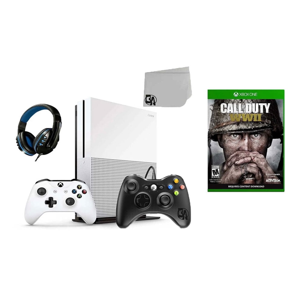 Pre-Owned Microsoft Xbox One S 500GB Gaming Console White 2 Controller ...