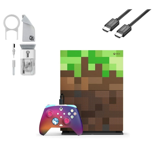 Restored Microsoft Xbox One S Minecraft Limited Edition 1TB Gaming ...