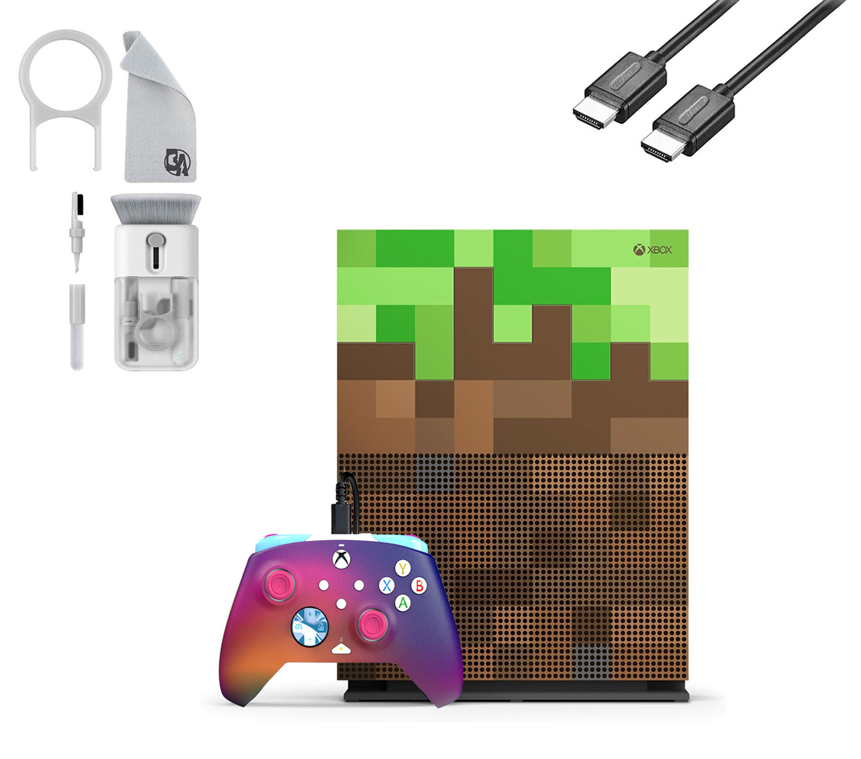 Pre-Owned Microsoft Xbox One S Minecraft Limited Edition 1TB Gaming ...