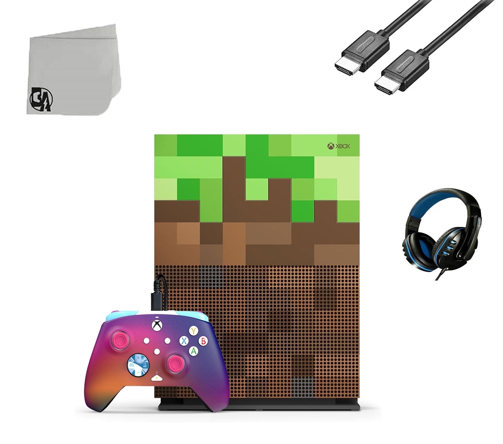 Pre-Owned Microsoft Xbox One S Minecraft Limited Edition 1TB Gaming ...