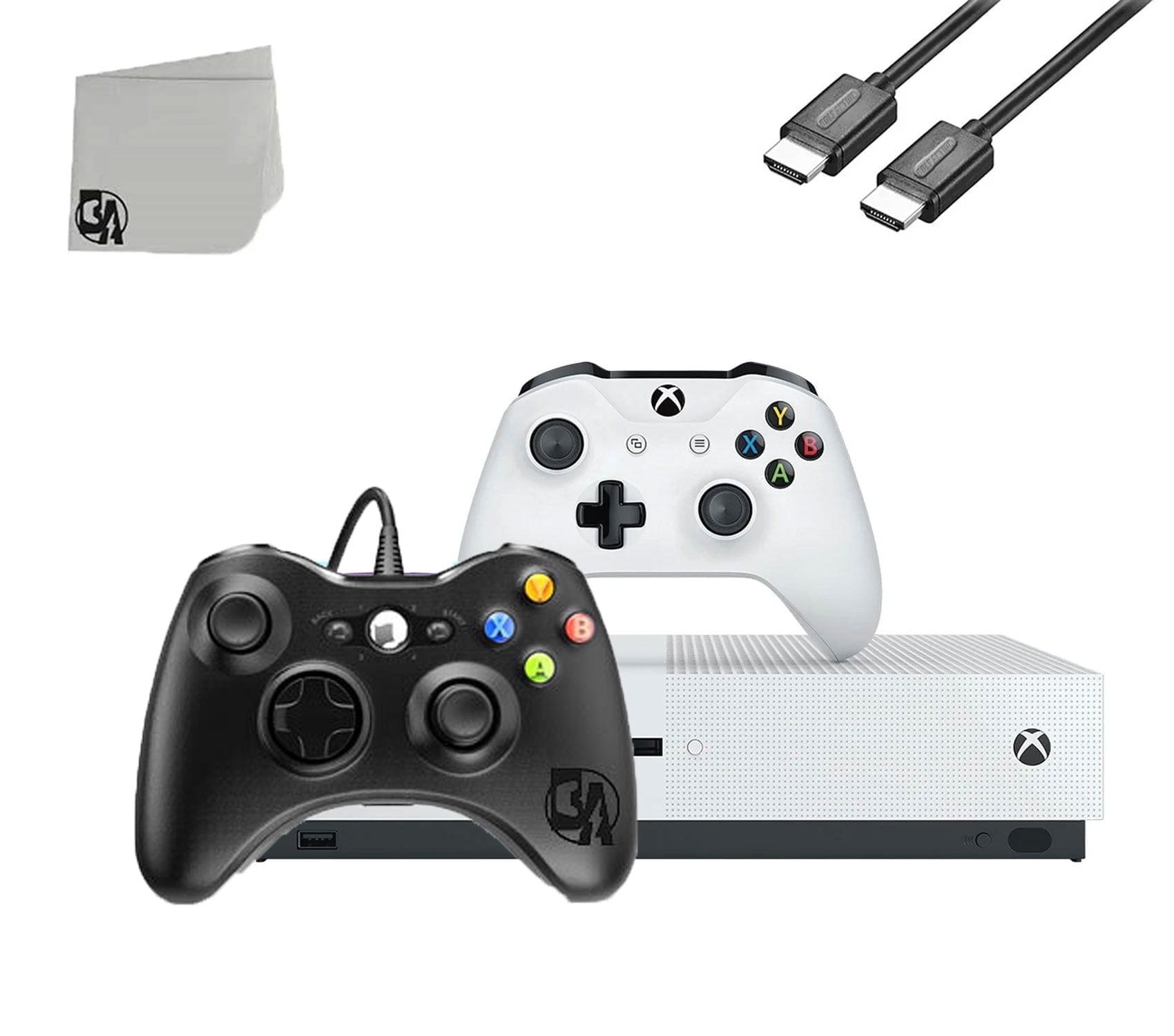 Pre-Owned Microsoft Xbox One S White 500GB Gaming Console + 2 ...