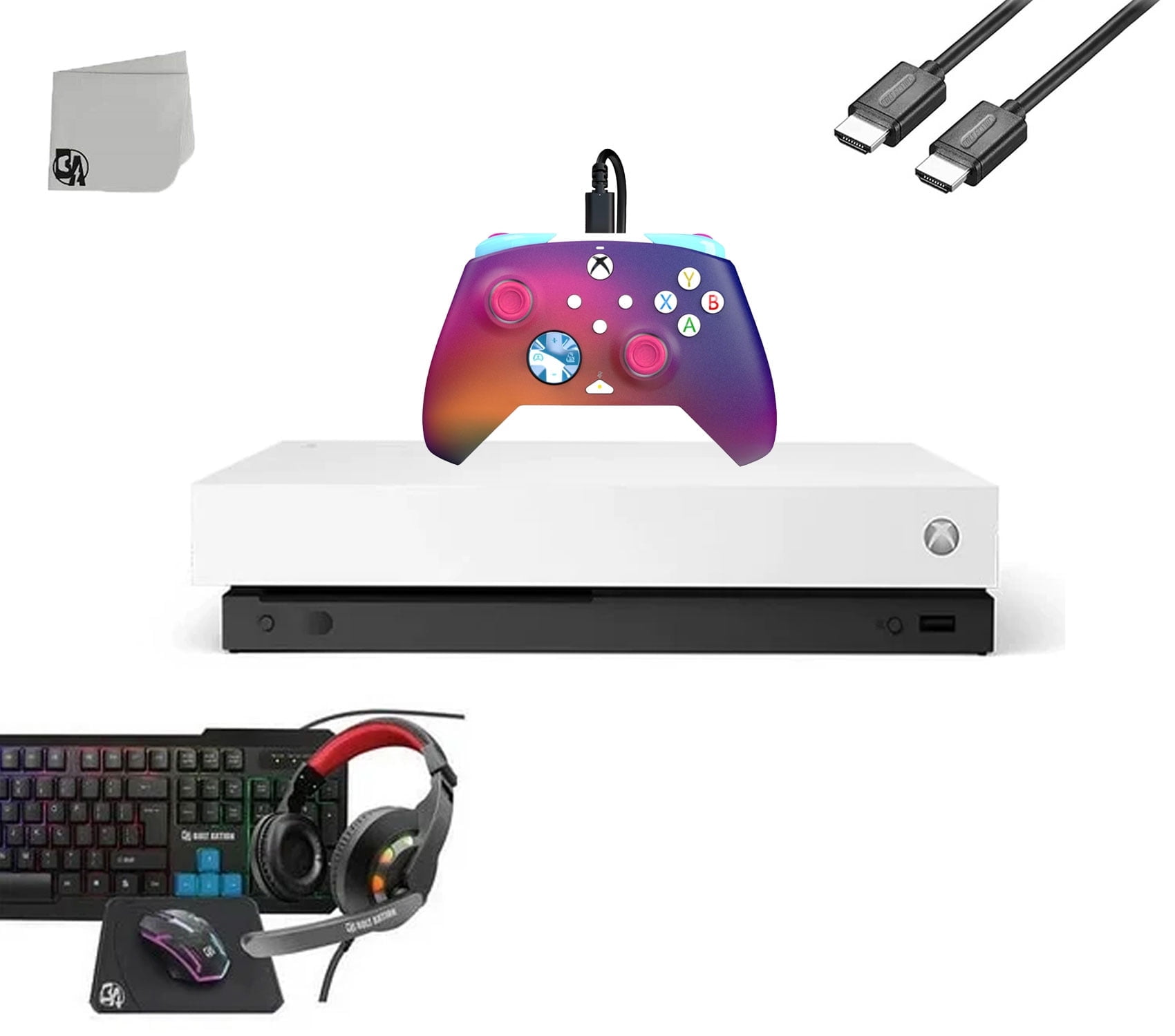 Pre-Owned Microsoft Xbox One S White 500GB Gaming Console + 4in1 BOLT ...