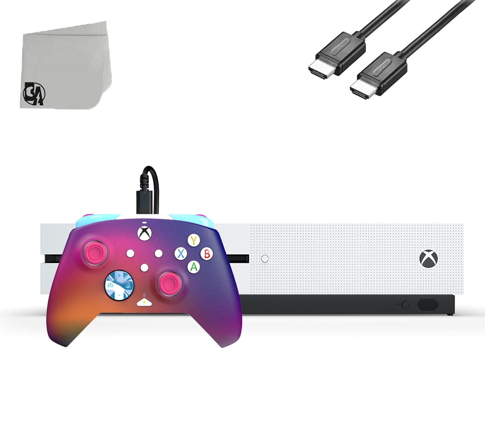 Pre-Owned Microsoft Xbox One S White 500GB Gaming Console + HDMI BOLT ...