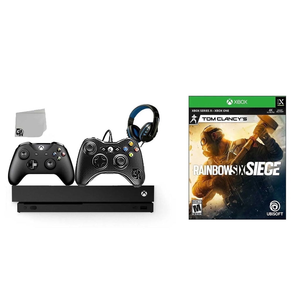 Pre-Owned Restored Microsoft Xbox One X 1TB Gaming Console Black with 2 ...
