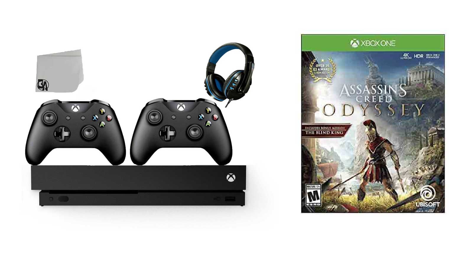 Pre-Owned Microsoft Xbox One X 1TB Gaming Console Black with 2 ...