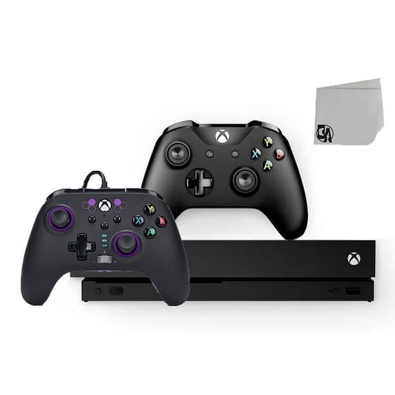 Pre-Owned Microsoft Xbox One X 1TB Gaming Console Black with Purple Hex ...