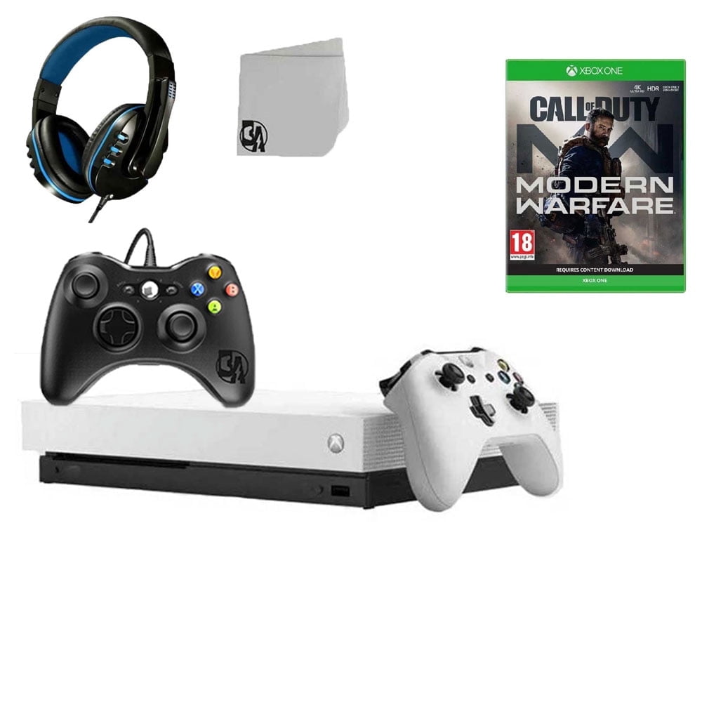 Pre-Owned Microsoft Xbox One X 1TB Gaming Console White with 2 ...