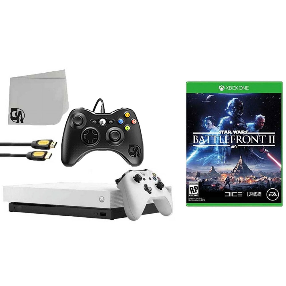 Restored Microsoft Xbox One X 1TB Gaming Console White with 2 ...