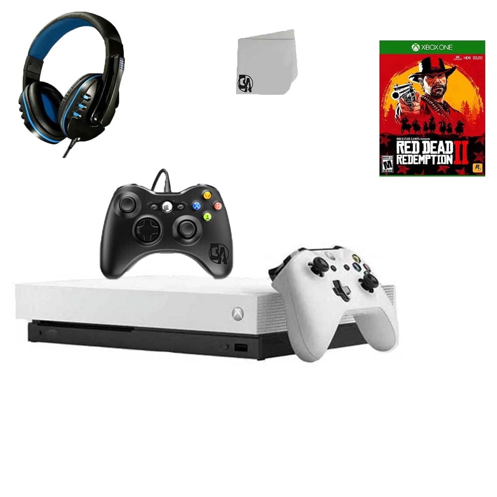 Pre-Owned Microsoft Xbox One X 1TB Gaming Console White with 2 ...