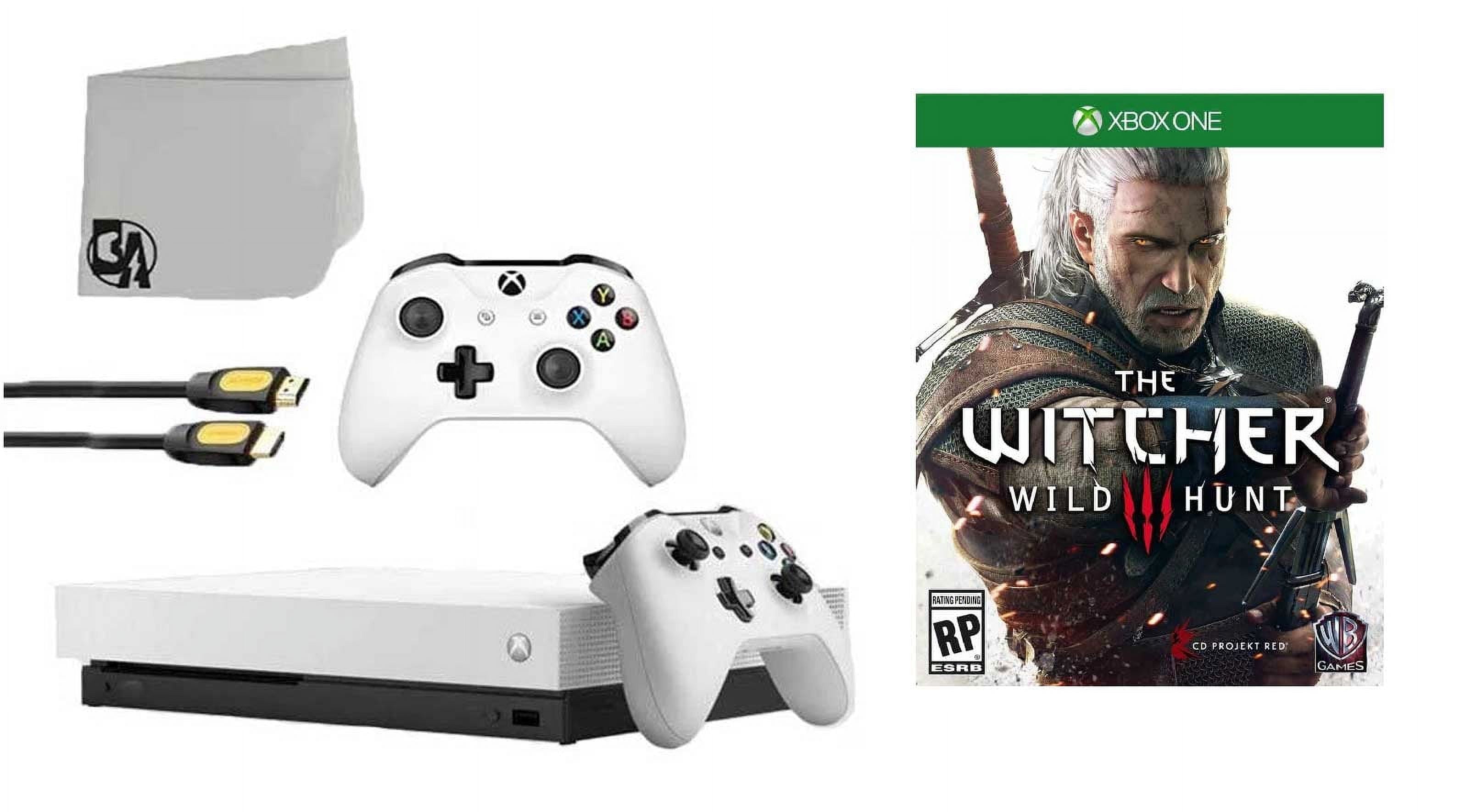Pre-Owned Microsoft Xbox One X 1TB Gaming Console White with 2 ...