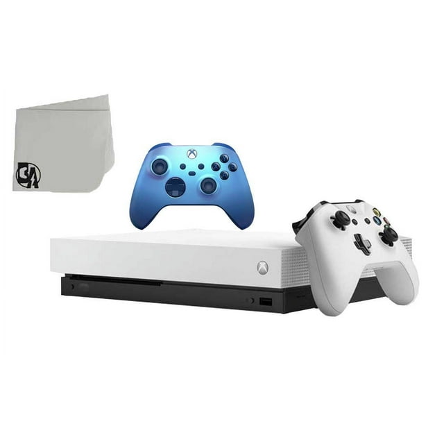 Pre-Owned Microsoft Xbox One X 1TB Gaming Console White with Aqua Shift ...