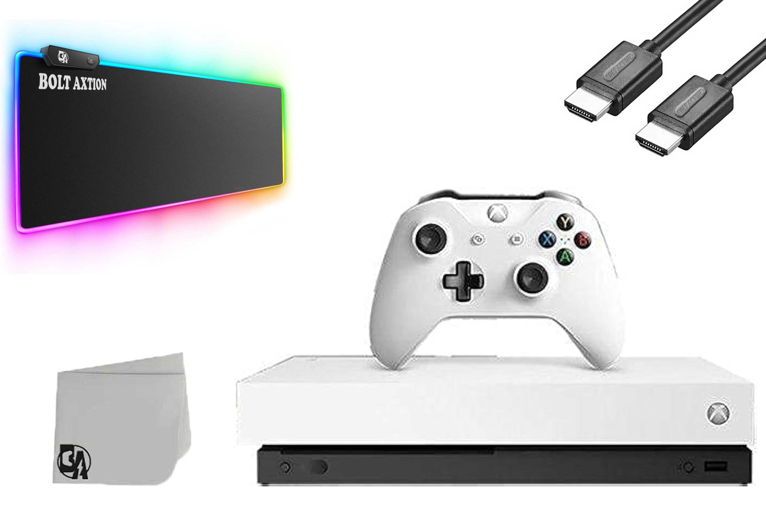 Pre-Owned Microsoft Xbox One X 1TB Gaming Console White with Gaming Mat ...