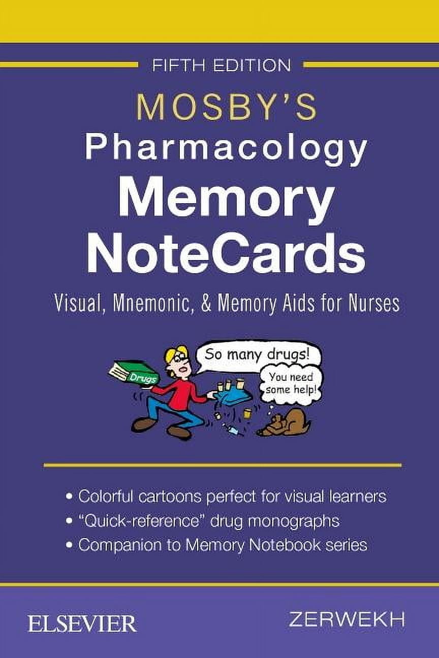 Mosby's Pharmacology Memory NoteCards : Visual, Mnemonic, and Memory ...