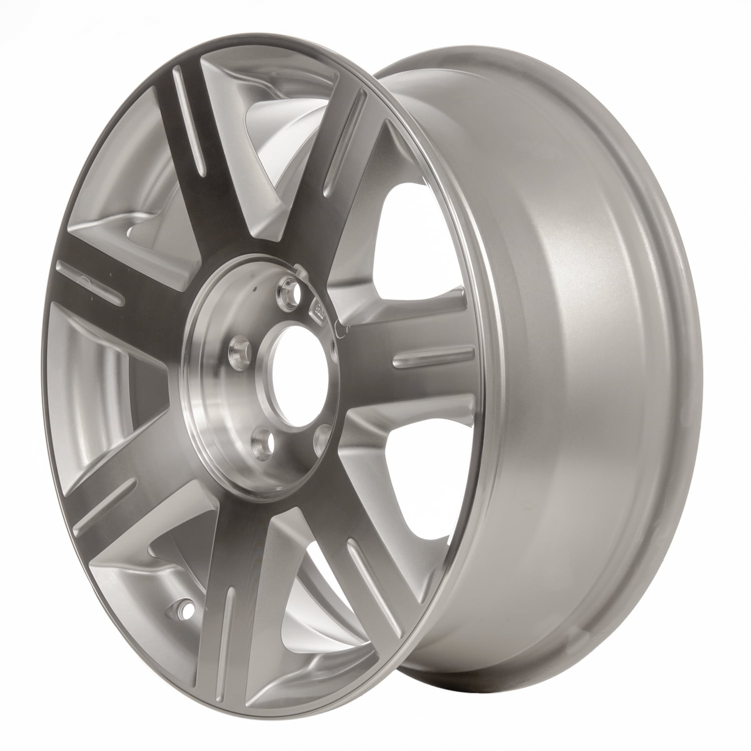 Pre-Owned Original Equipment Machined and Painted Silver Aluminum Wheel ...