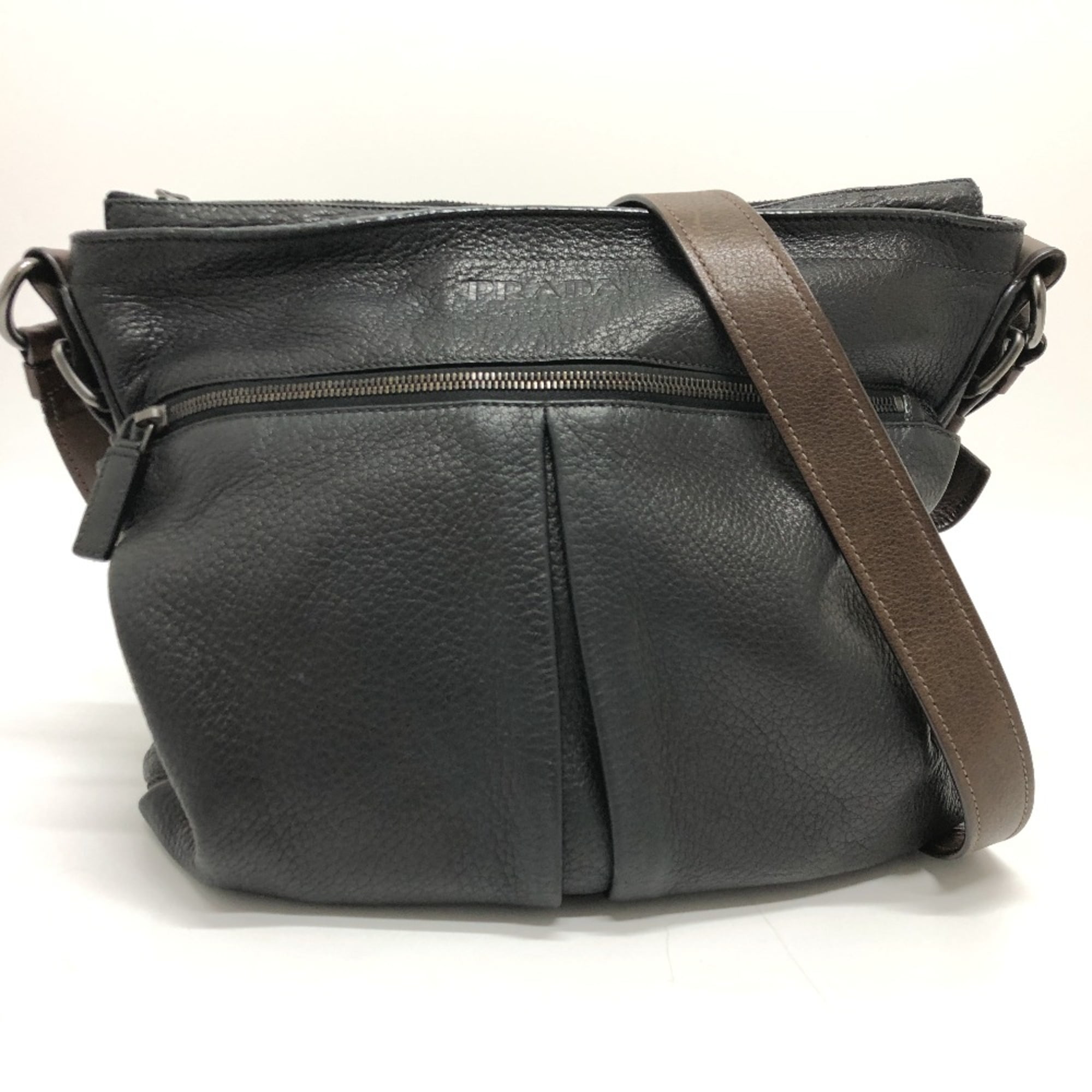 Pre-Owned PRADA VA0802 Bag Shoulder Bag Black (Good) - Walmart.com