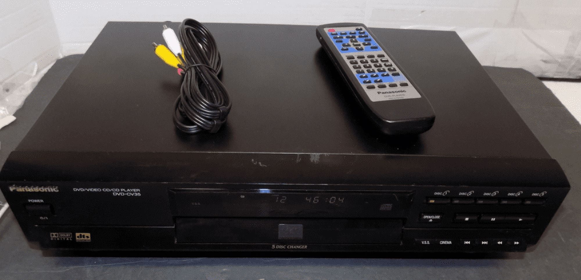 Pre-Owned Panasonic Dvd-cv35 5 Disc CD DVD Player 5 Multi Disc Changer ...