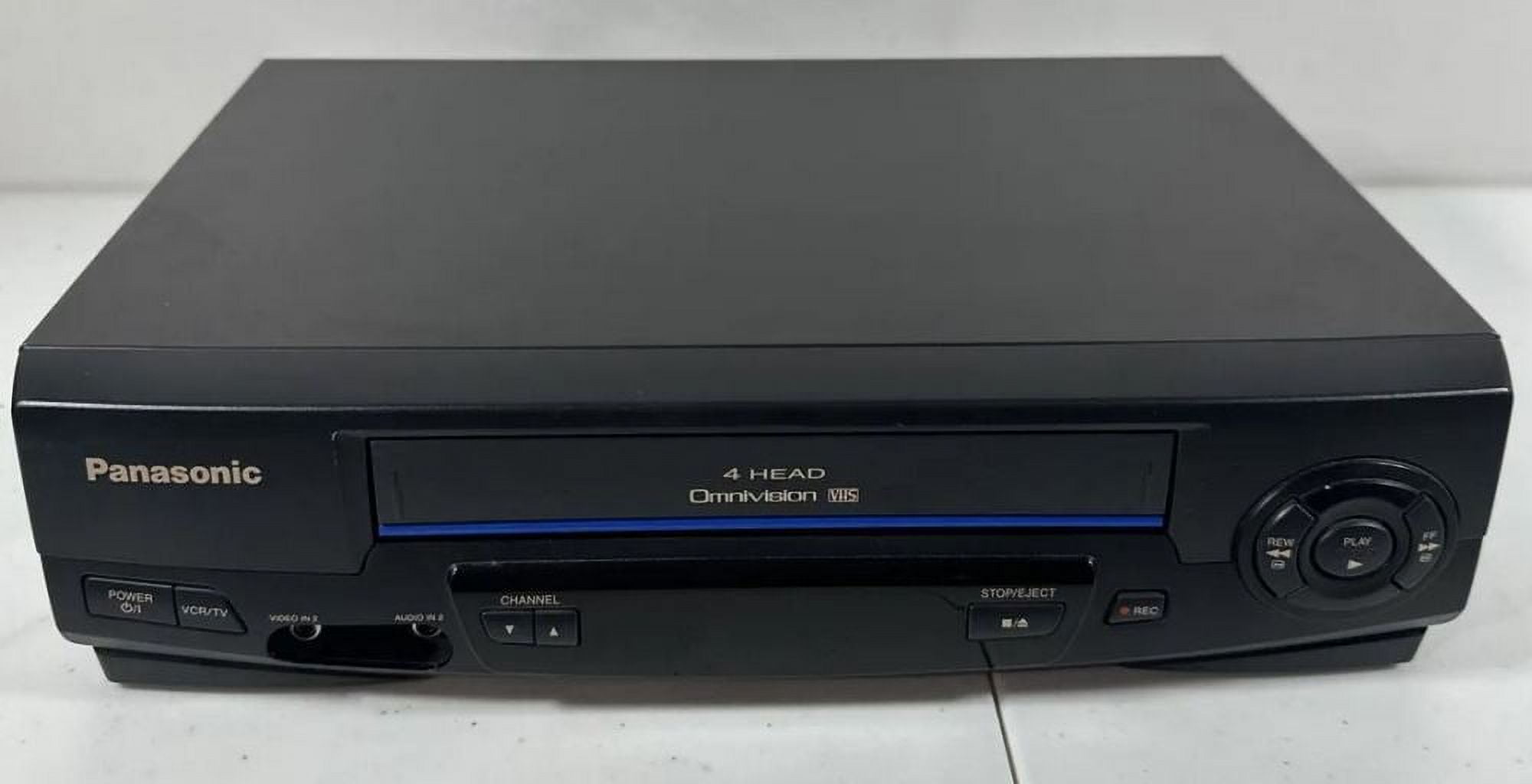 Pre-Owned Panasonic pv-v4021 Mono VHS VCR Vhs Player With Remote Control and Cables (Good ...