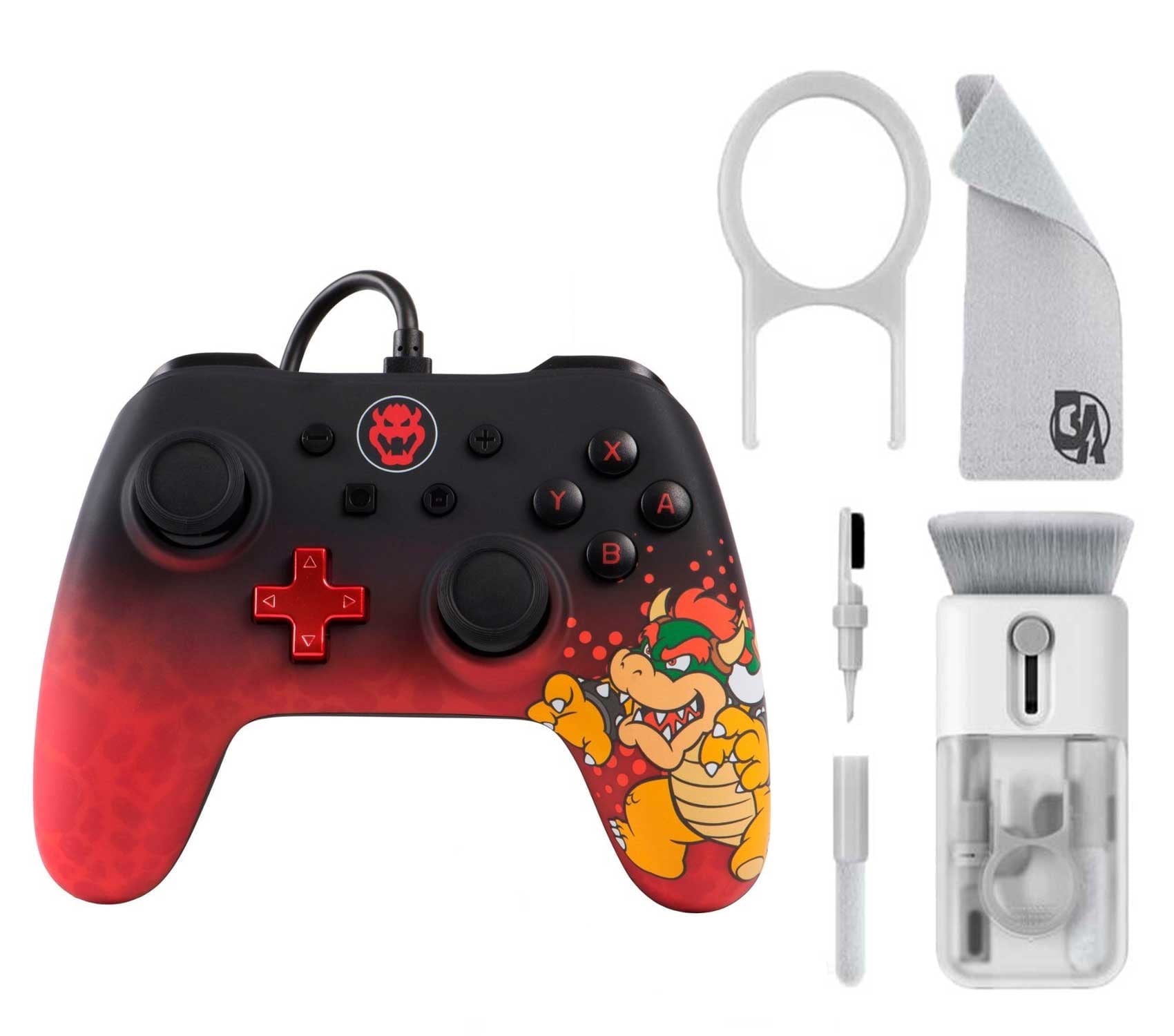 Pre-Owned PowerA - Wired Controller for Nintendo Switch - Bowser With ...