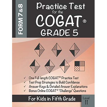 COGAT Grade 5 Level 11 Practice Test Form 7 And 8: CogAT Test Prep ...