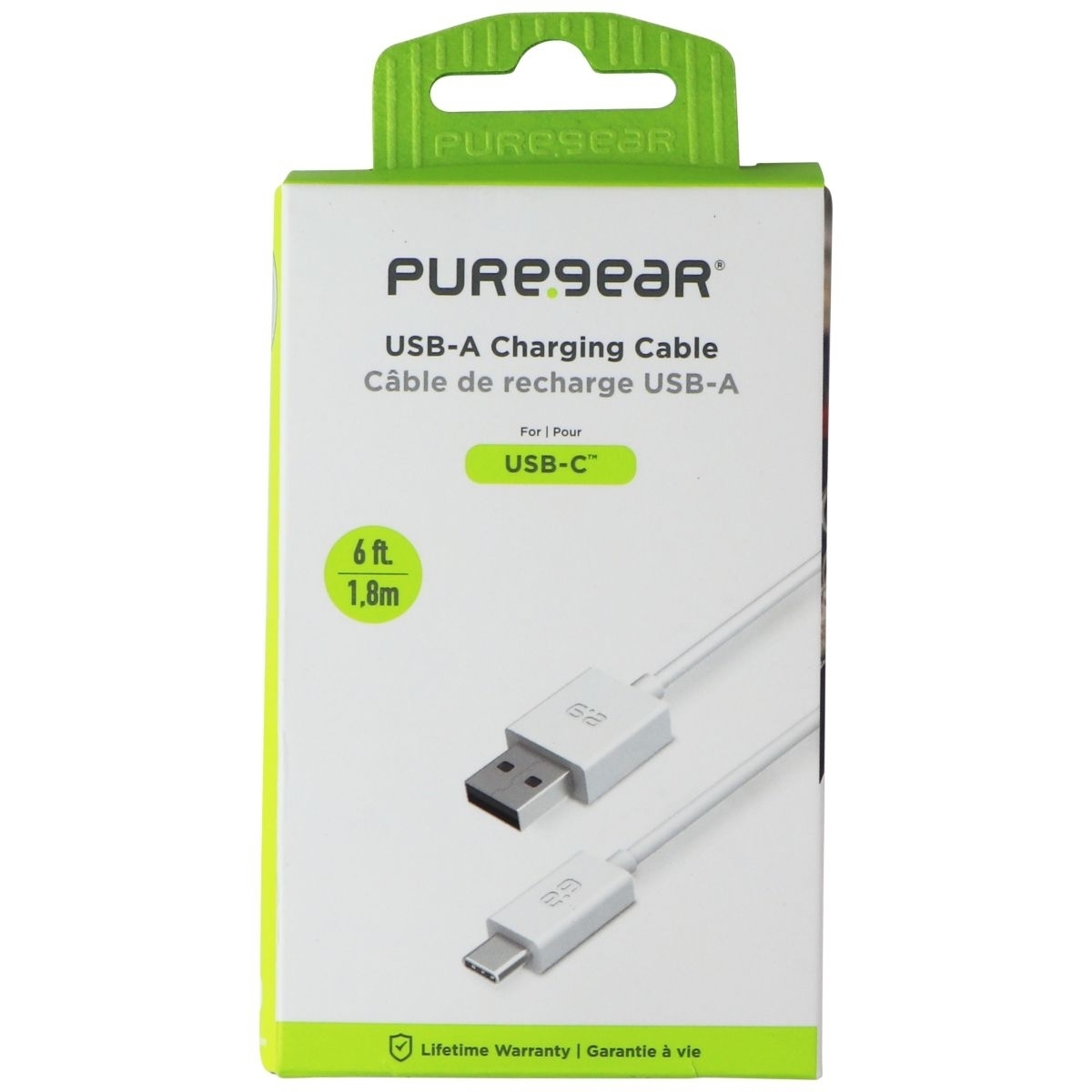 Pre-Owned PureGear (6Ft) USB-A to USB-C Charging Cable - White (64393PG ...