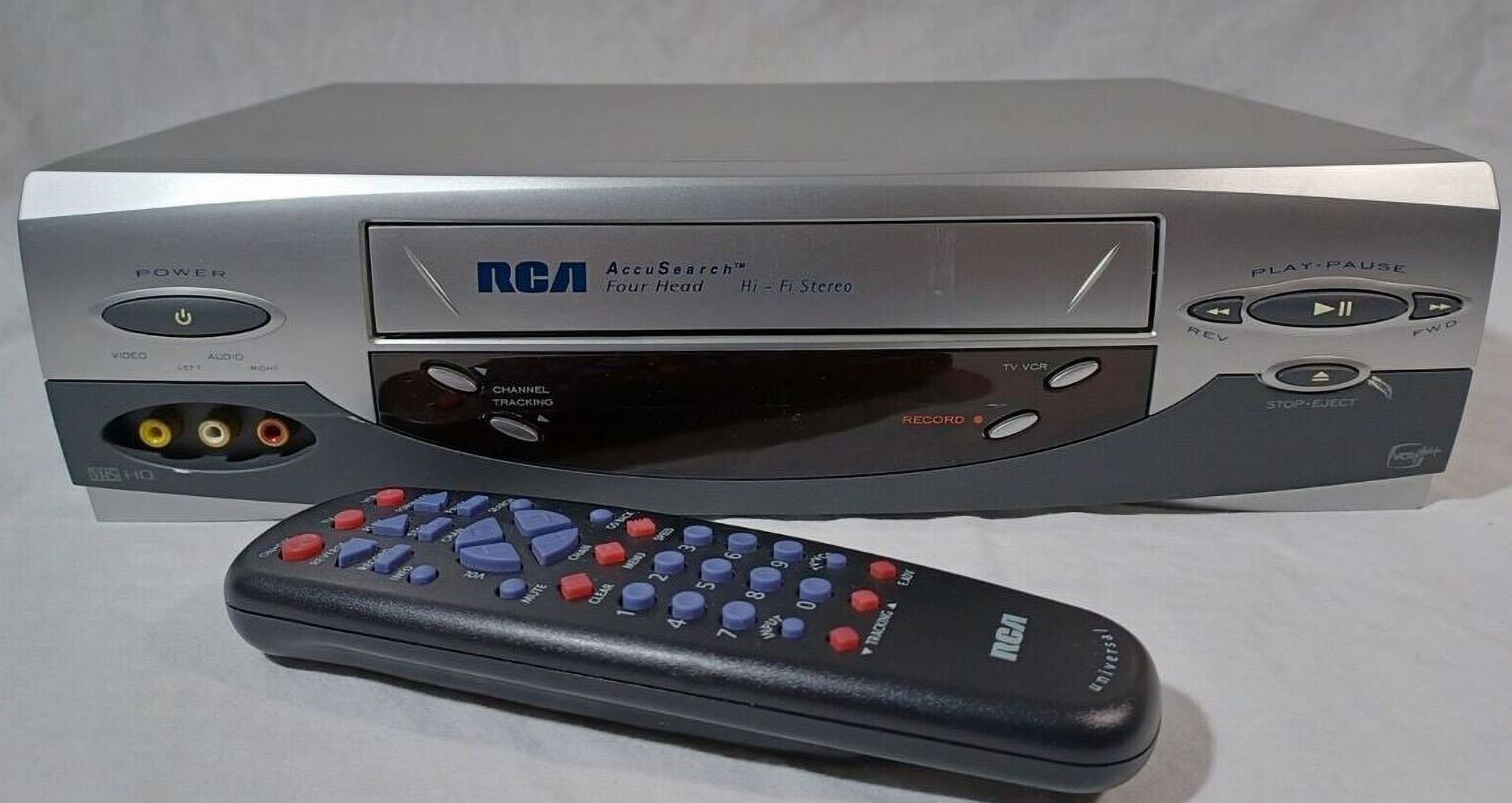 Pre-Owned RCA Vr651 HiFi 4 Head VHS VCR Vhs Player with Remote and Cables (Good) - Walmart.com