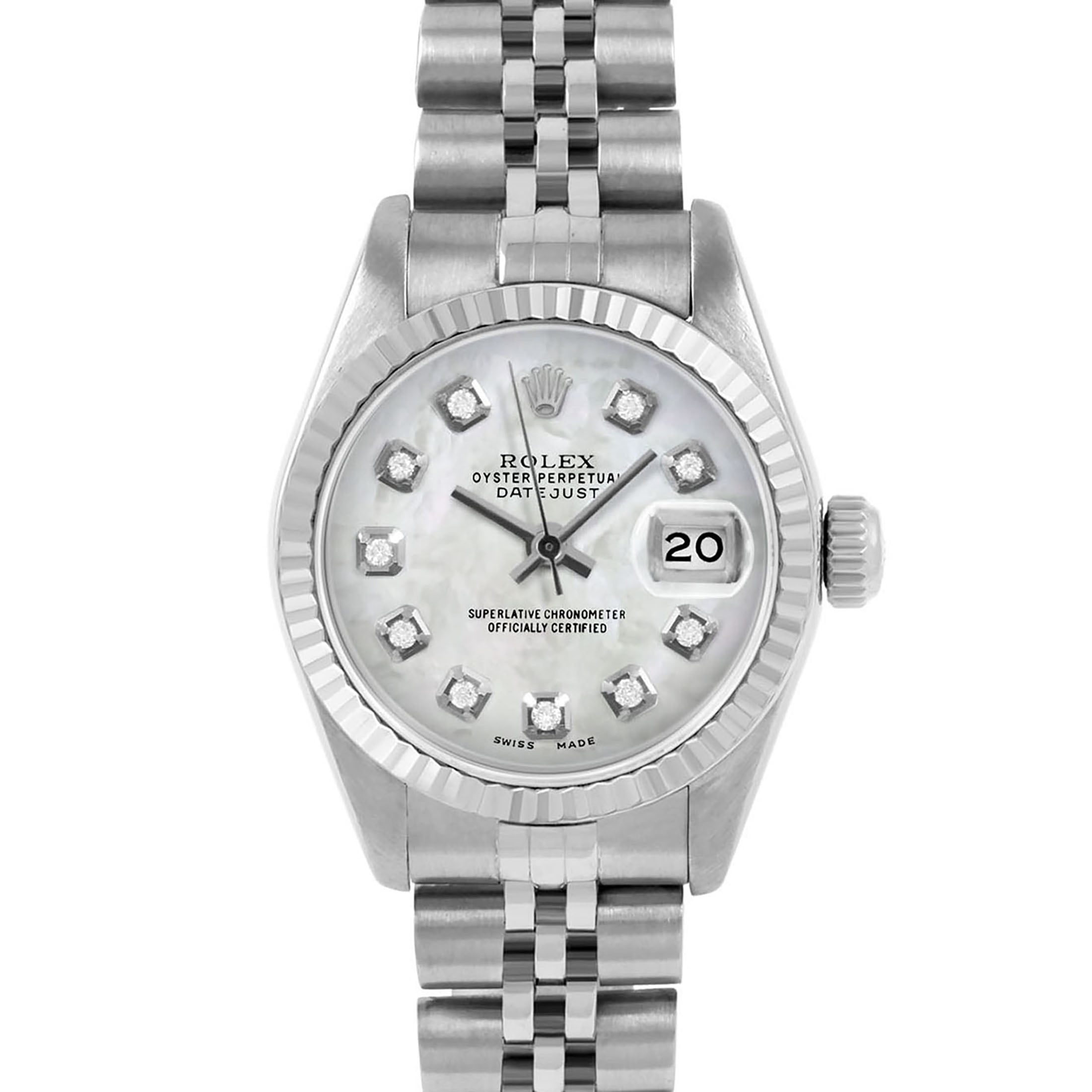 Pre-Owned Rolex 6917 Ladies 26mm Datejust Wristwatch Mother of Pearl ...