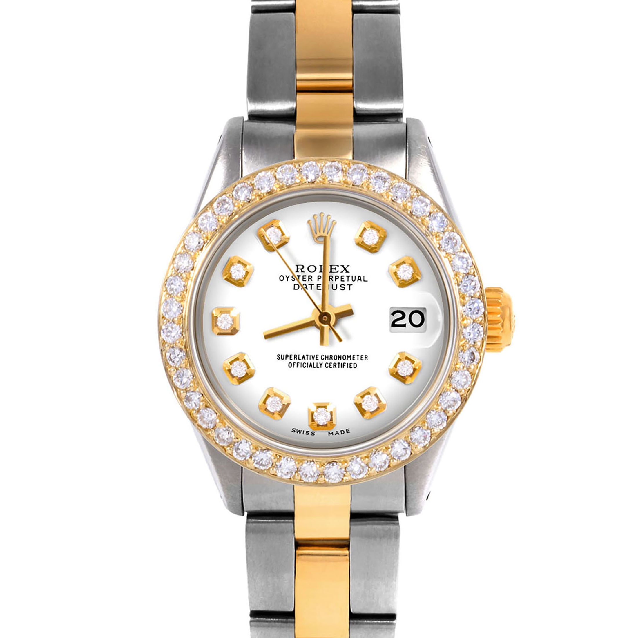 Pre-Owned Rolex 6917 Ladies 26mm Datejust Wristwatch White Diamond (3 ...