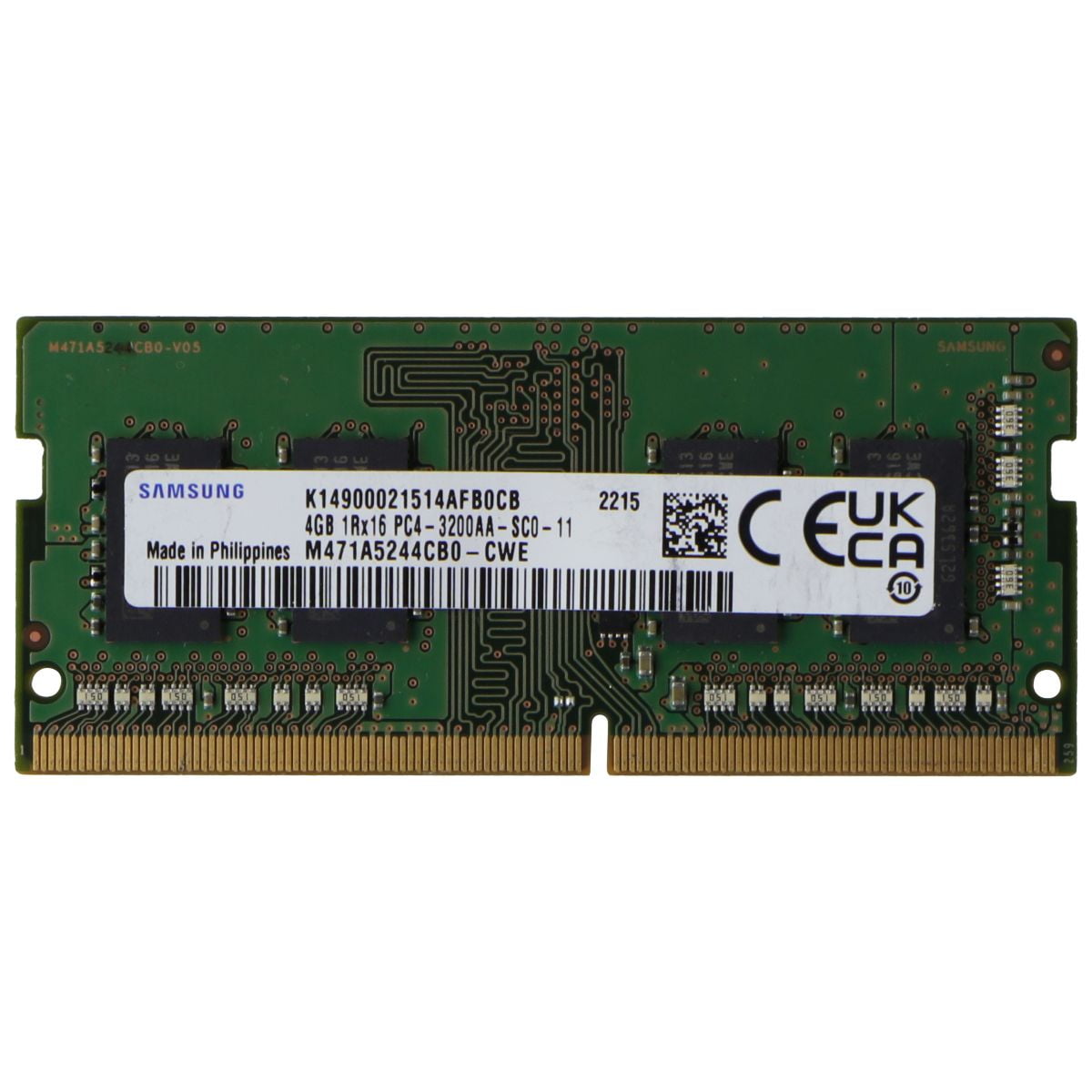 Pre-Owned Samsung (4GB) 1Rx16 PC4-3200AA DDR4 Laptop RAM Memory ...