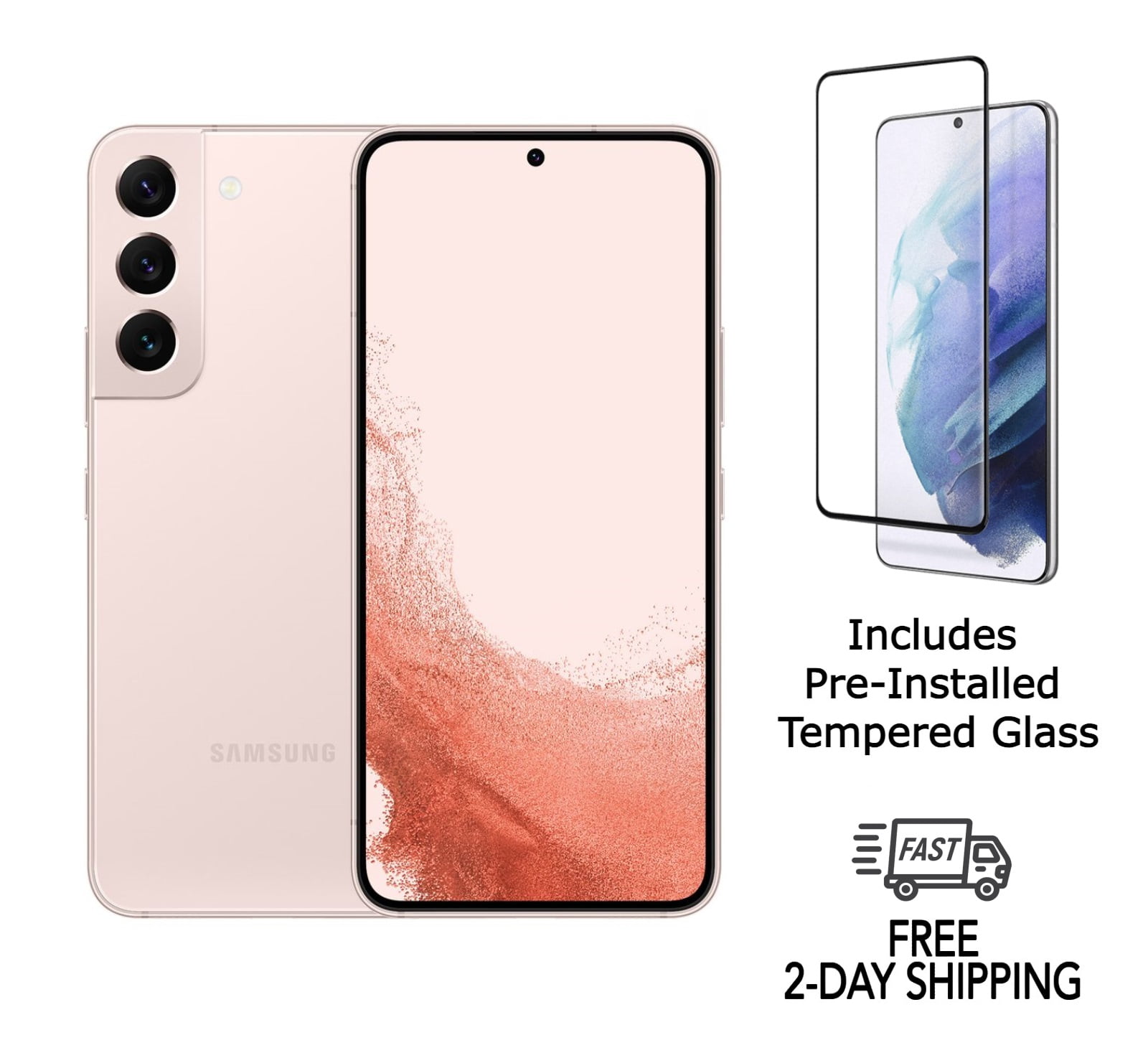 Samsung Galaxy S22 5G S901U (Fully Unlocked) 128GB Pink Gold w/ Pre ...