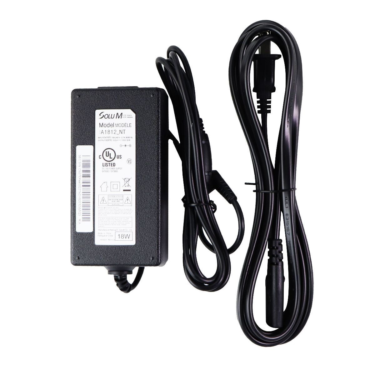 Pre-Owned Solu M AC/DC 18W Power Adapter (A1812_NT) for Laptops and ...