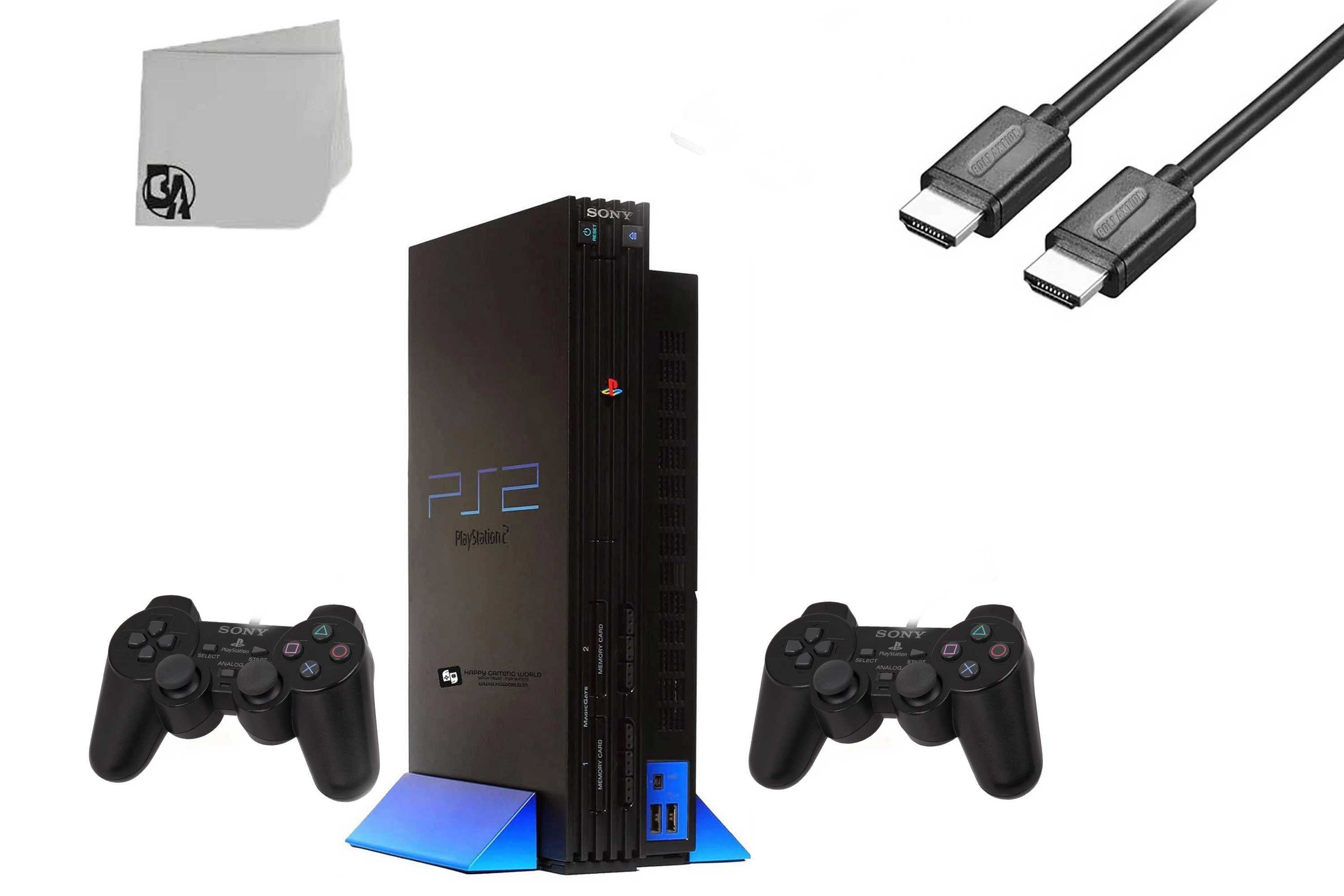 Pre-Owned Sony PlayStation 2 Fat Black Gaming Console With HDMI Cable ...