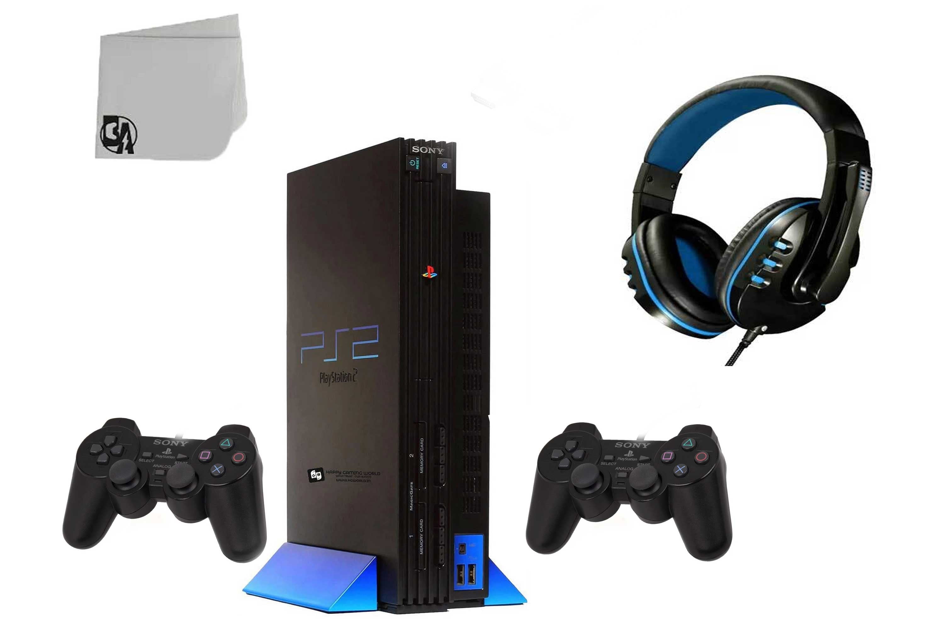 Pre-Owned Sony PlayStation 2 Fat Black Gaming Console With Headset with ...