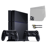 Restored Sony PlayStation 4 1TB Gaming Console Black with BOLT AXTION with 2 Controller Bundle ...