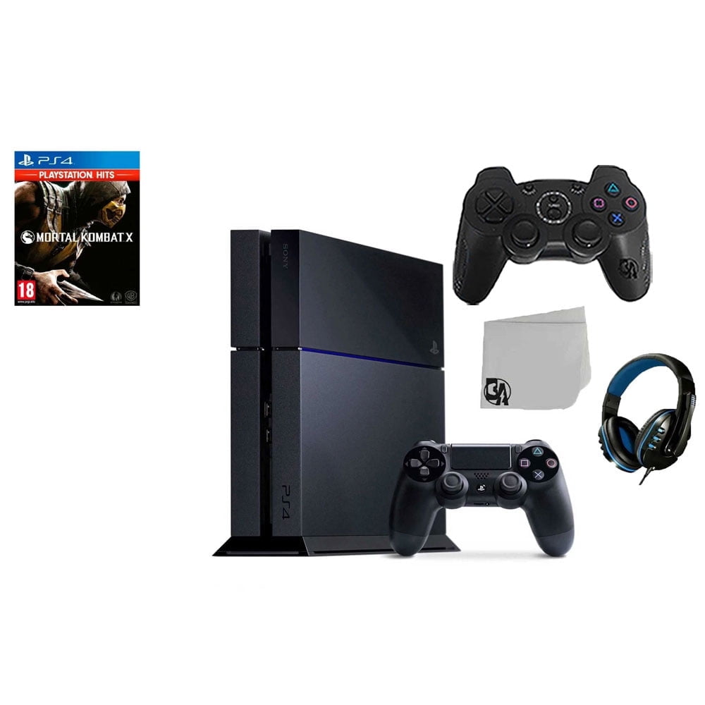 Pre-Owned Sony PlayStation 4 500GB Gaming Console Black 2 Controller ...