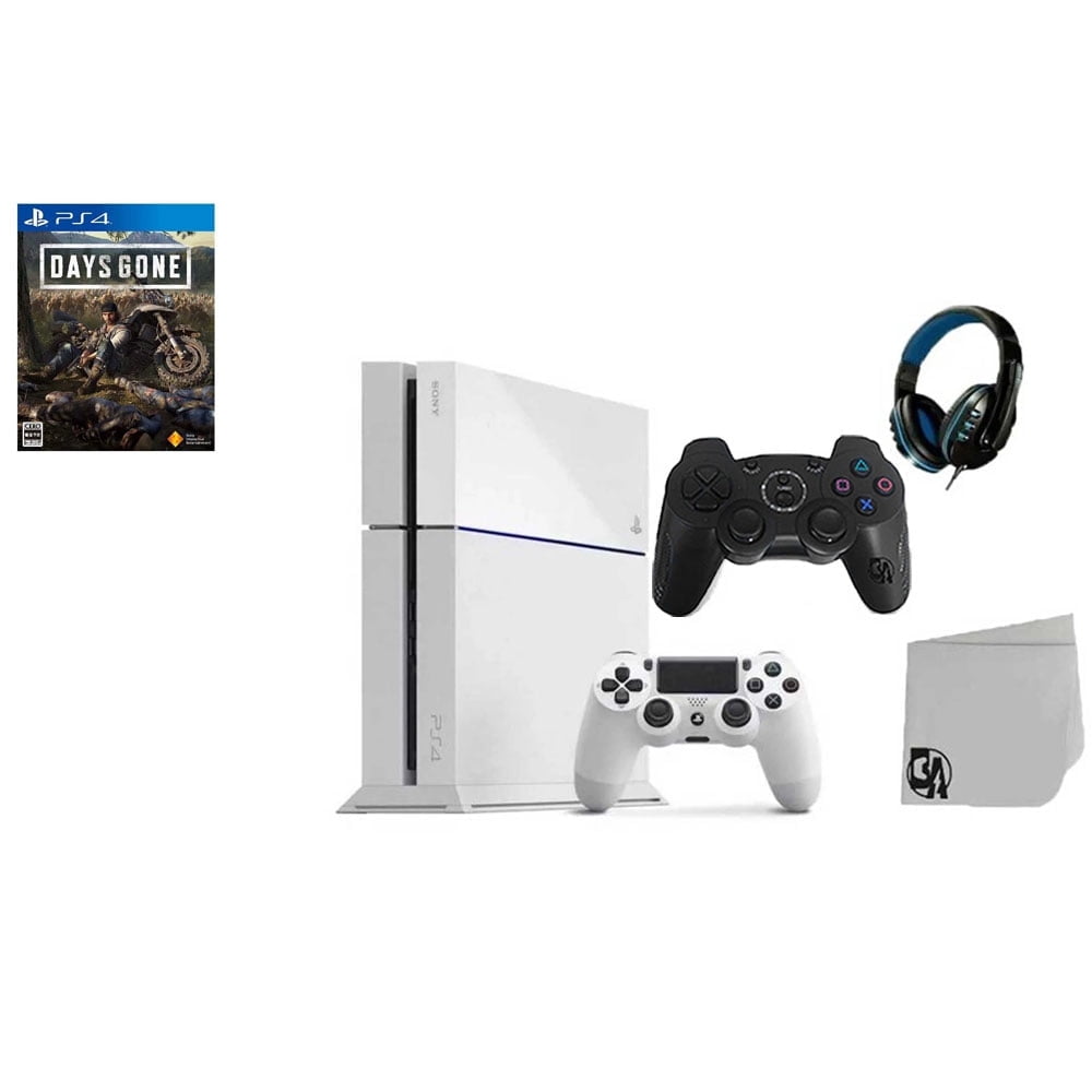 Pre-Owned Sony PlayStation 4 500GB Gaming Console White 2 Controller Included with Days Gone ...