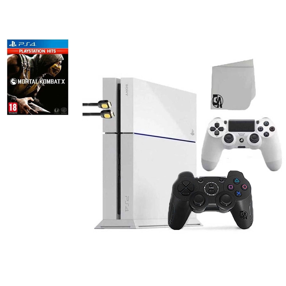 Pre-Owned Sony PlayStation 4 500GB Gaming Console White 2 Controller ...