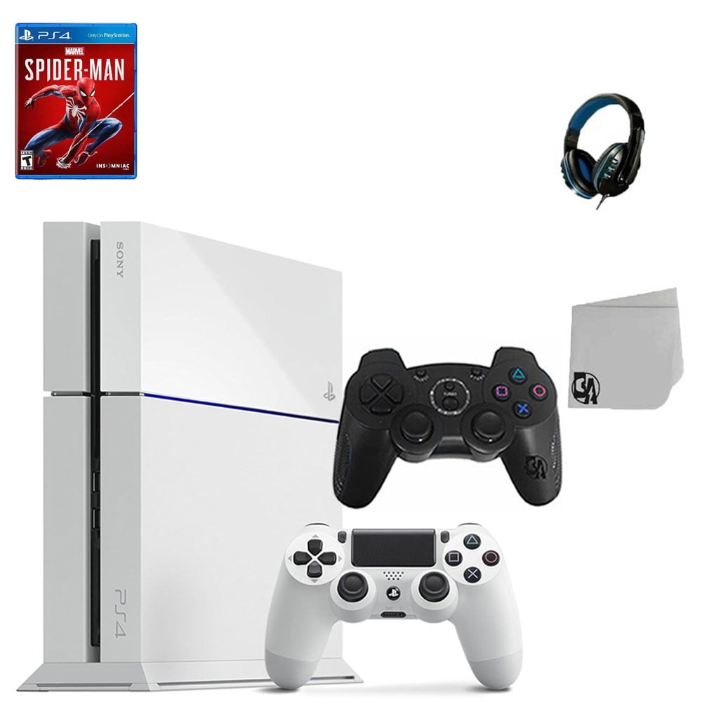 Pre-Owned Sony PlayStation 4 500GB Gaming Console White 2 Controller ...