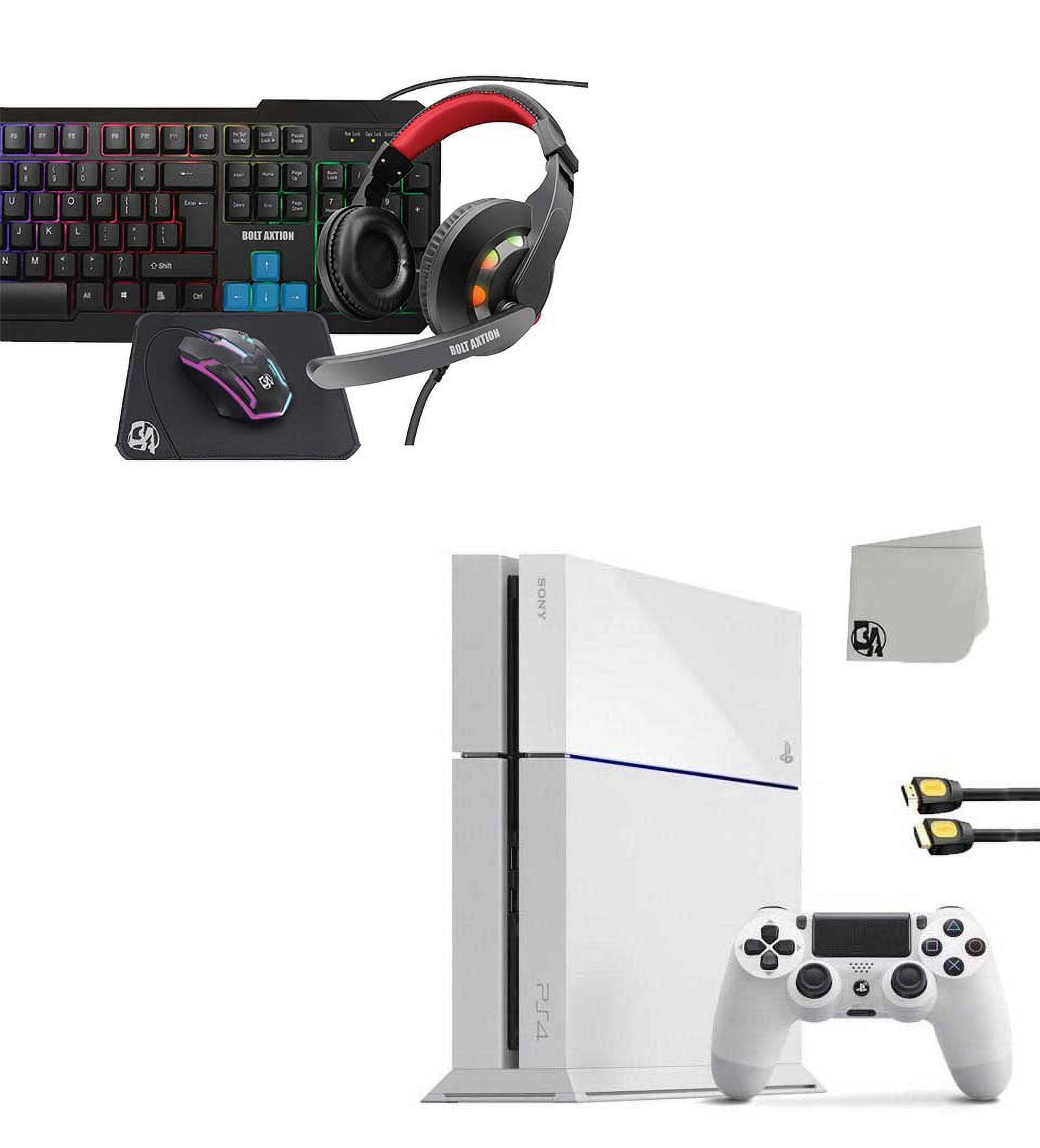 Pre-Owned Sony PlayStation 4 500GB Gaming Console White With BOLT AXTION (Refurbished: Like New ...