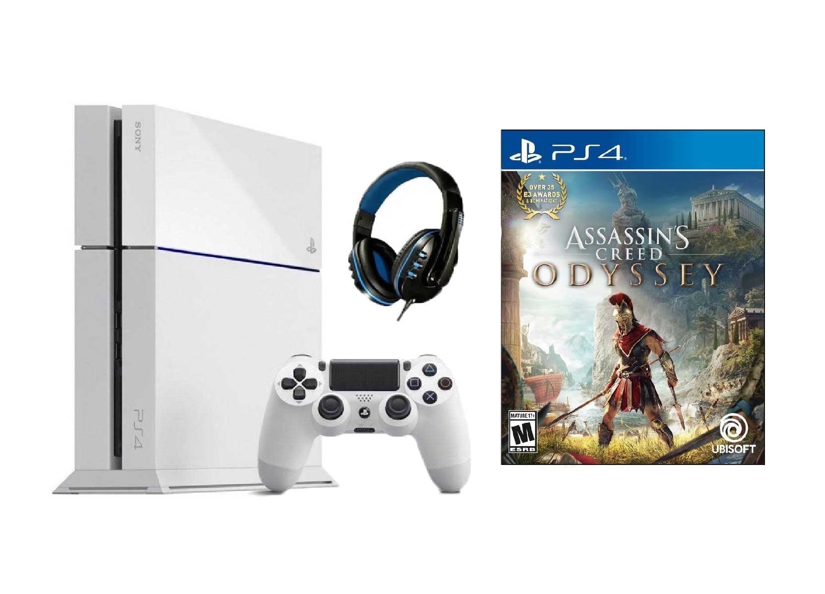 Restored Sony PlayStation 4 500GB Gaming Console White with Assassin's ...
