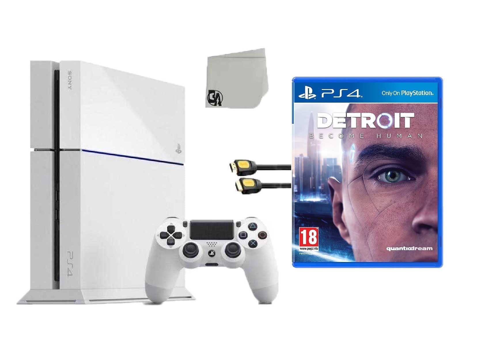 Pre-Owned Sony PlayStation 4 500GB Gaming Console White with Detroit ...
